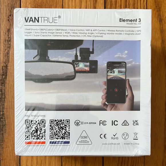 vantrue | Car Audio, Video & GPS | Vantrue Element 3 Triple Wifi Dash Cam | Poshmark